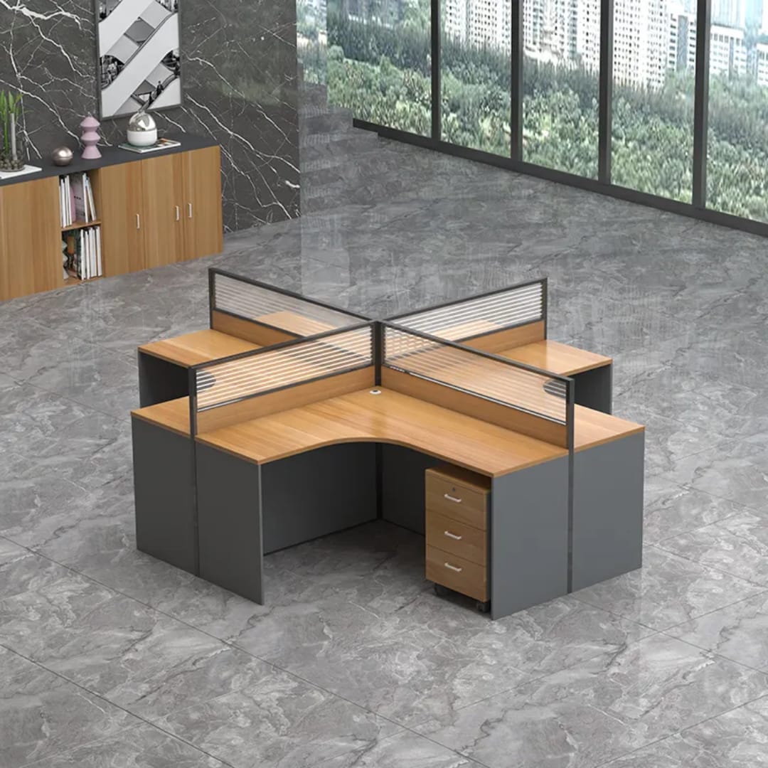 4-way L-shape workstation - homesun furniture